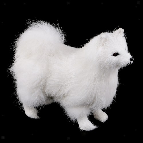 Realistic White Faux Dog Animal Model | eBay