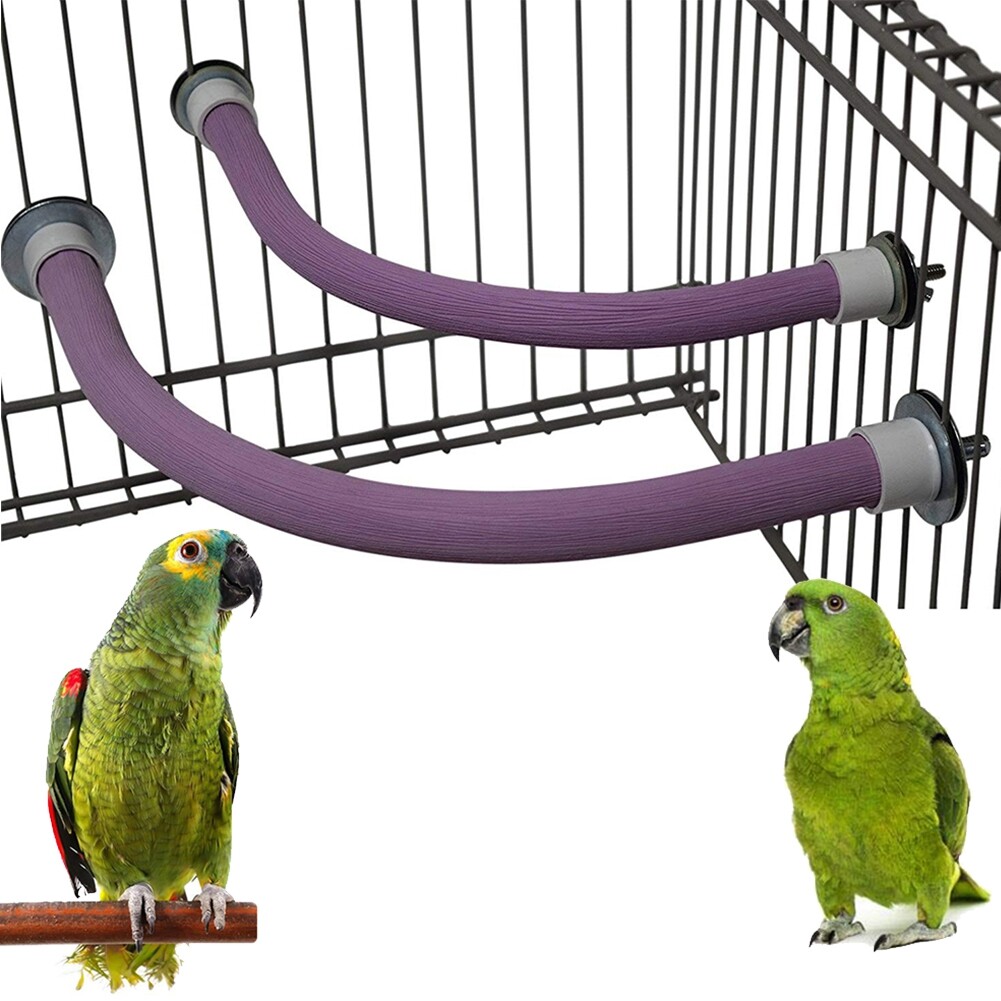 Pet Bird Rope Perches Parrot Cage Perch Gnawing Claws Stand for Birds ...