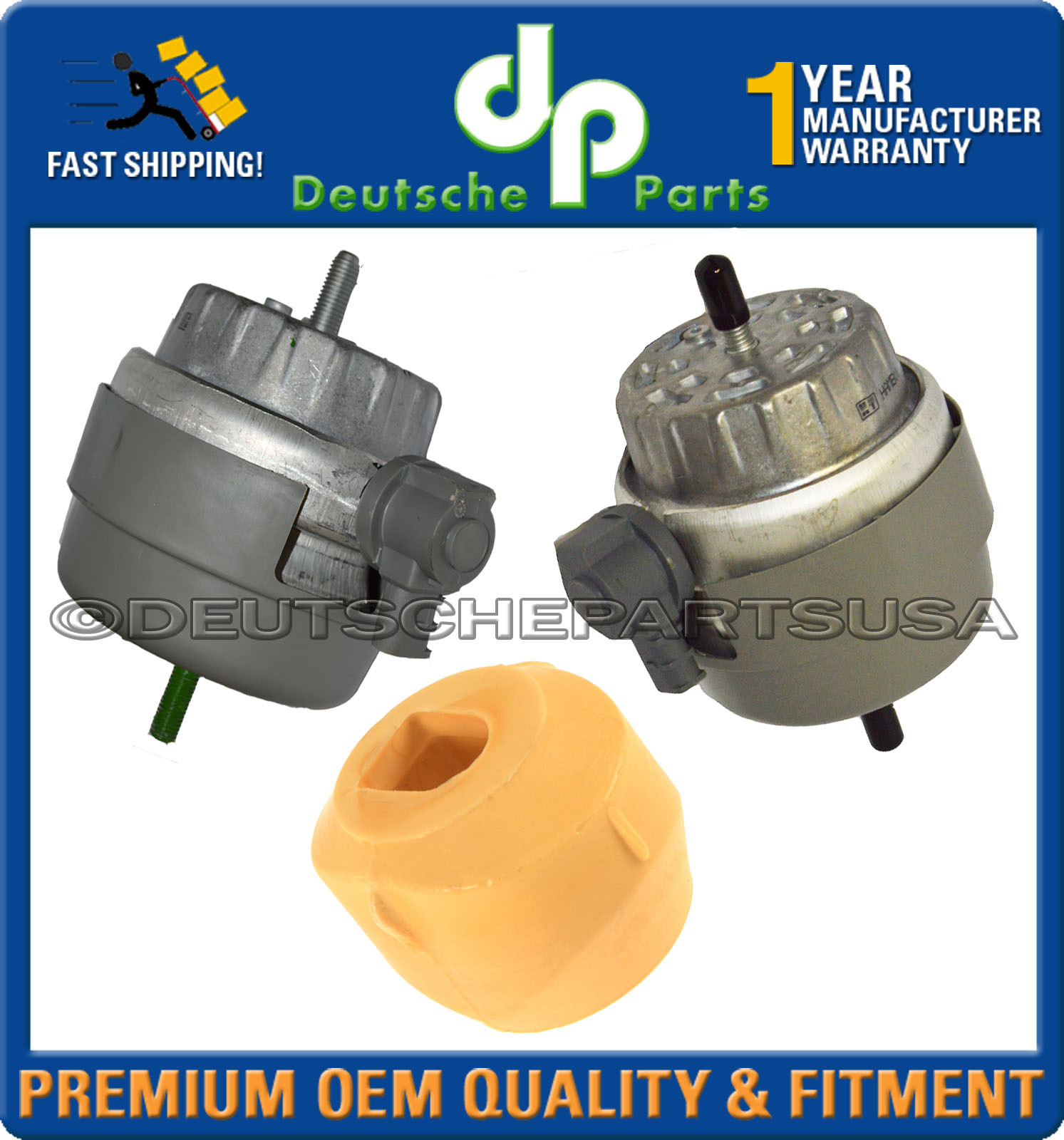 Audi A6 Quattro HYDRAULIC OIL FILLED Engine Mount STOP BUFFER LH + RH ...