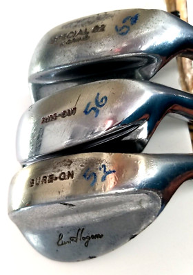 Ben Hogan 3 Pc Wedge Set 52 AW SURE ON, 56 SW OUT, 62 LOB K GRIND RARE ...