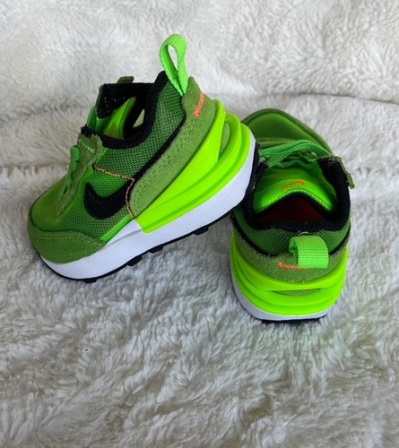 Nike Waffle One (TD)DC0479-300 Electric Green/Black Size 4C | eBay