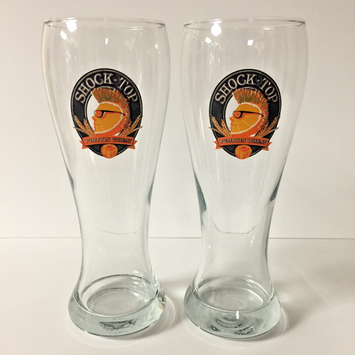 Shock Top Pumpkin Wheat Beer 16 oz Pilsner Glass ~ Set Of Two (2 ...