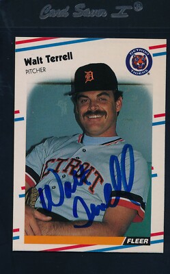 1988 Fleer #72 Walt Terrell Tigers Signed Auto *29863 | eBay