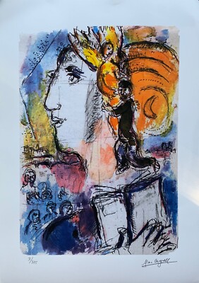Marc Chagall "Shabbat" Limited Edition Facsimile Signed Giclee Art | eBay