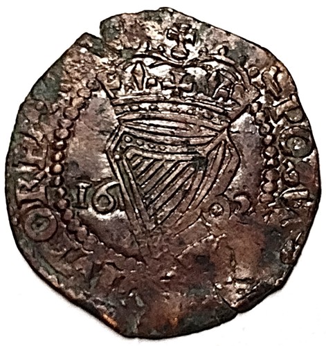 Ireland Elizabeth I 1602 Copper Penny 3rd Coinage (Base) Tower Mint S ...