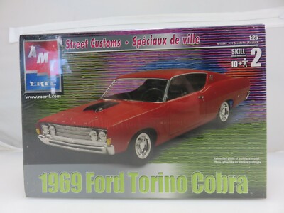 AMT ERTL 1969 FORD TORINO COBRA 1/25 Scale Model Kit 31745 NEW SEALED ...
