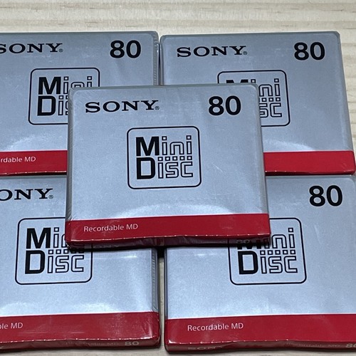 Sony MD Blank Minidisc 80 Minutes Recordable MD MDW80T 5 disk | eBay