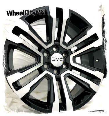 22" gloss black OE 23217243 replica 5822 wheels fits GMC Yukon Denali ...