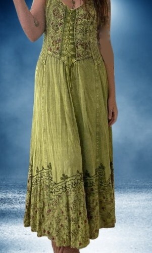 PYRAMID COLLECTION RENAISSANCE HEIRLOOM EMBROIDERED DRESS HALLOWEEN ...