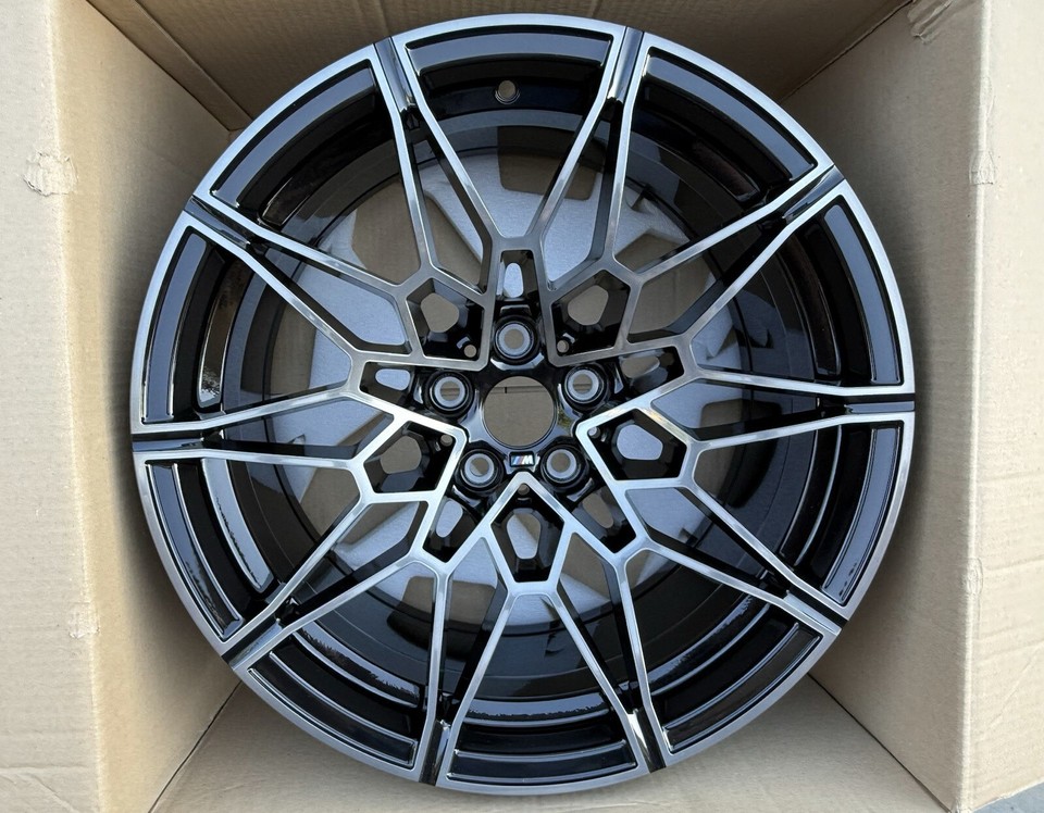 FOUR BRAND NEW OEM BMW G80 M3 G82 G83 M4 Black W/ Polished Face 826M ...