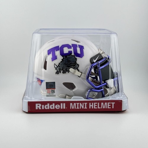 TCU Horned Frogs Riddell Speed Mini Football Helmet With Visor | eBay