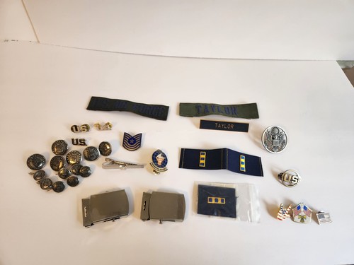 Vintage US Air Force USAF Military Lot Pins, Badges, Buttons, Uniform ...