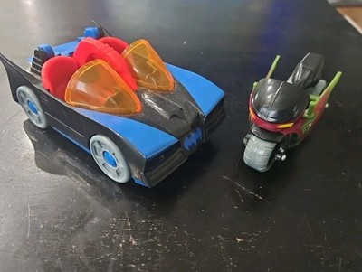Fisher-Price Imaginext DC Super Friends Batmobile & Cycle Batman Robin ...