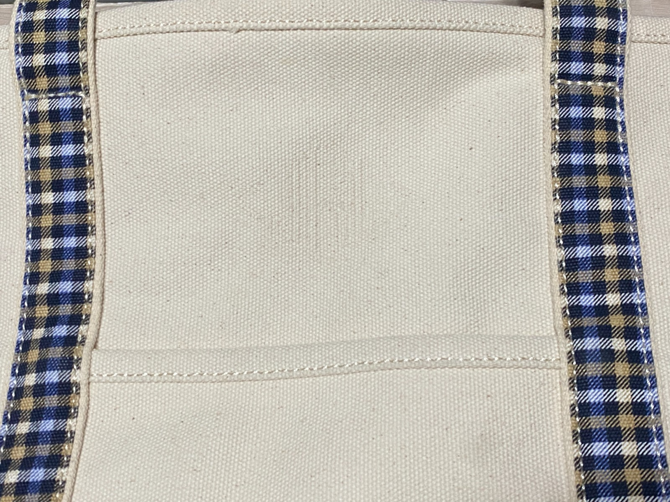 LANDS END Heavy Duty Classic Canvas Jumbo XXL TOTE BAG Zip Top 25" x 17 ...