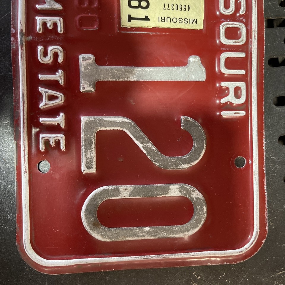 MISSOURI LICENSE PLATE 1981 JULY MRB 120 | eBay