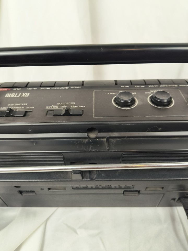 Sony RX-FT510 Boom box Cassette Recorder Player Radio Mic Stereo Hook ...