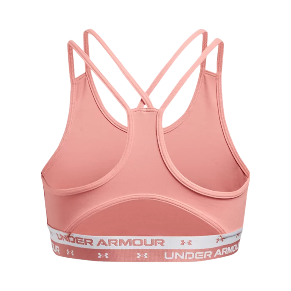Under Armour Girls' HeatGear Armour Sports Bra, Pink Sands (981), Youth ...