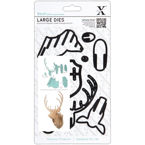 Docrafts Xcut Decorative Dies Large Christmas In The Country Stag Head ...