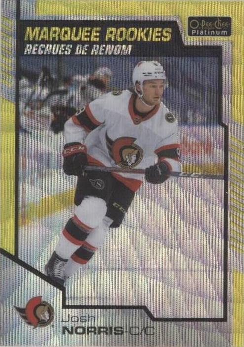 2020-21 O-Pee-Chee Platinum - Marquee Rookies Josh Norris #161 Neon ...
