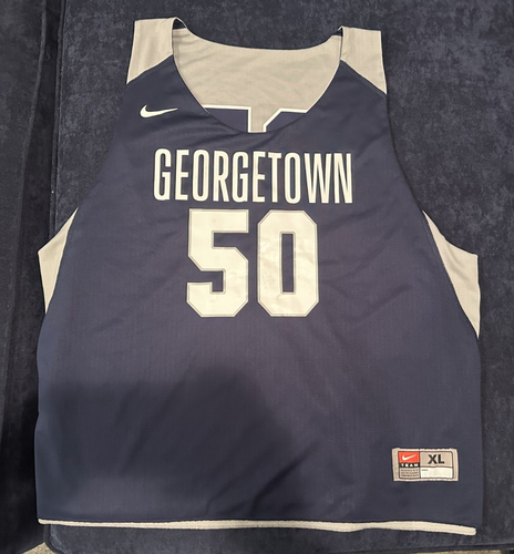 Nike Georgetown Hoyas Team Jersey Reversible XL Navy Blue Gray #50 NCAA ...