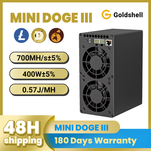 Goldshell Mini Doge III Miner for Doge Coin LTC 700M/400W or 550M/260W ...