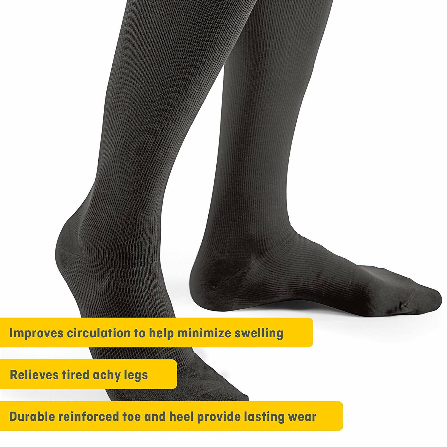 FUTURO by 3M Men's Restoring Dress Socks, Black , Firm Compression - UK ...