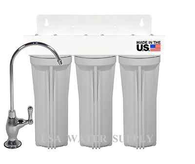 3 Stage Under Sink High Flow Drinking Water Purification System 0 Waste ...
