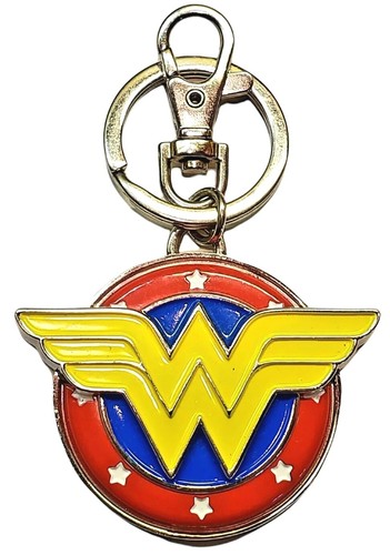 Wonder Woman Keychain DC Comics WW Shield 3D Metal Enamel Keyring Clip ...