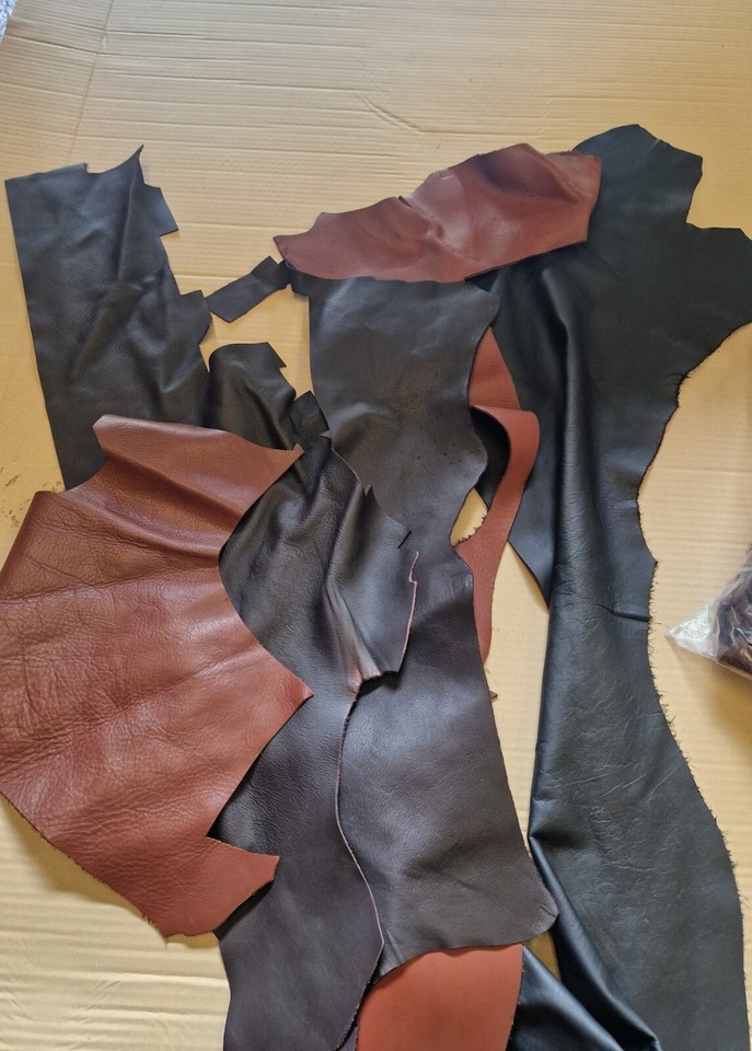 Leather Offcuts - Scrap Hide Pieces Arts Crafts - Mixed Colours | eBay UK