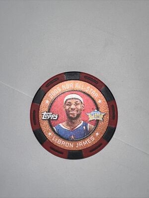 2005-06 Topps LeBron James NBA Poker Chips Red/Black Parallel Cavaliers ...