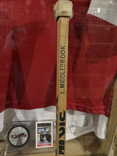 OLD VINTAGE 1970's GREEN VIC HOCKEY GOALIE STICK - LINDSAY MIDDLEBROOK ...