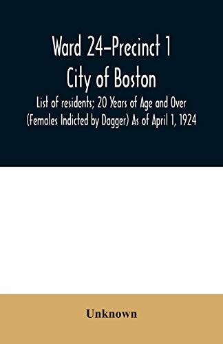 Ward 24-Precinct 1; City of Boston; List of residents; 20 Years | eBay