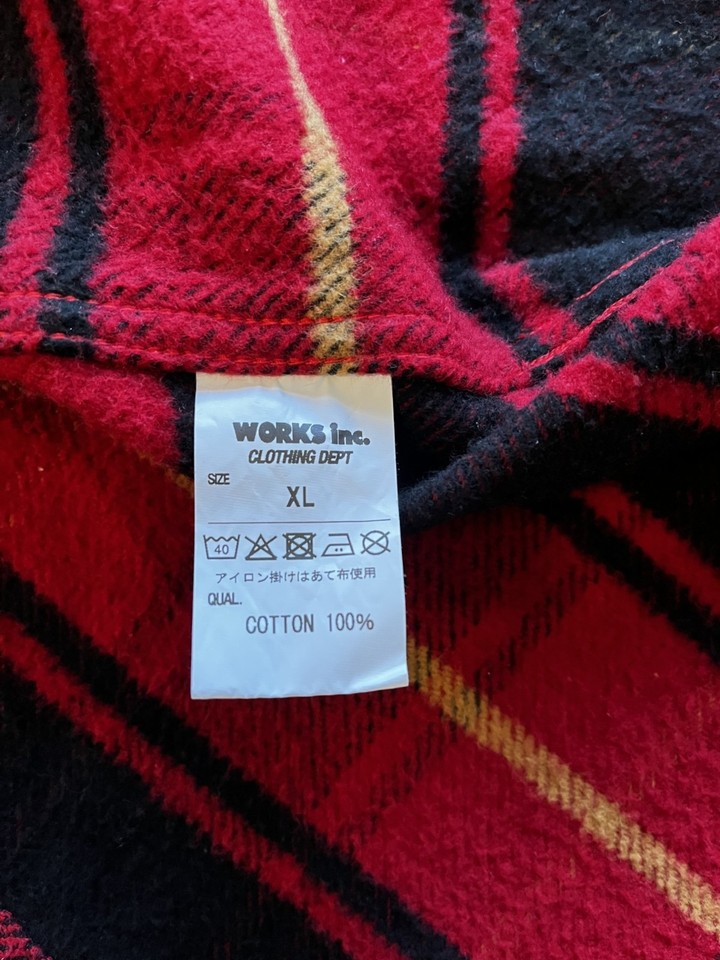 Iron Heart 433 - RIDER'S OVERSHIRT - 10OZ HEAVY FLANNEL RED CHECK SIZE ...