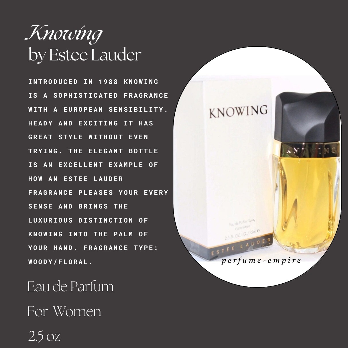 KNOWING Perfume by Estee Lauder 2.5 oz edp New in Retail Box ...
