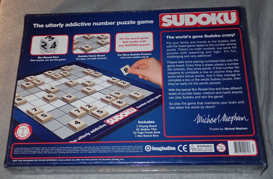 New Sudoku the utterly addictive number puzzle board game 2005 ...