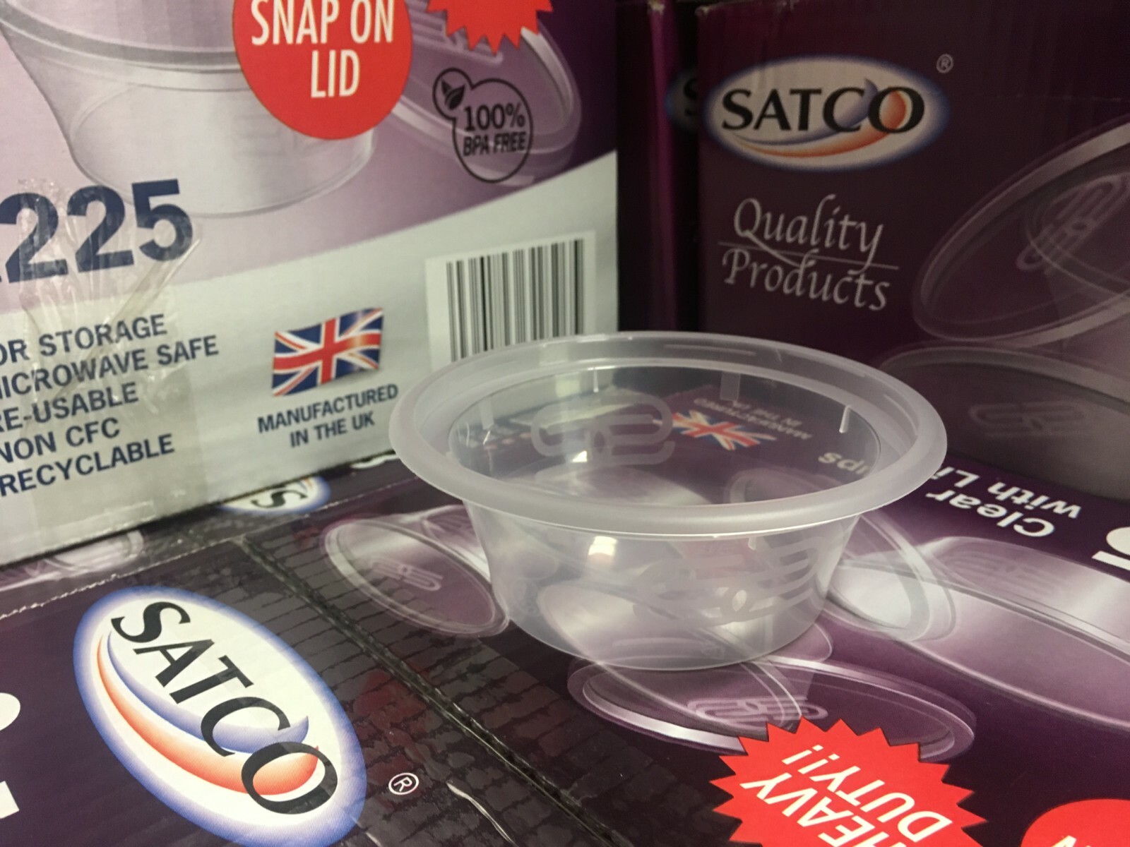 SATCO Food Tubs Cups and Lids Containers Plastic Takeaway Microwave ...