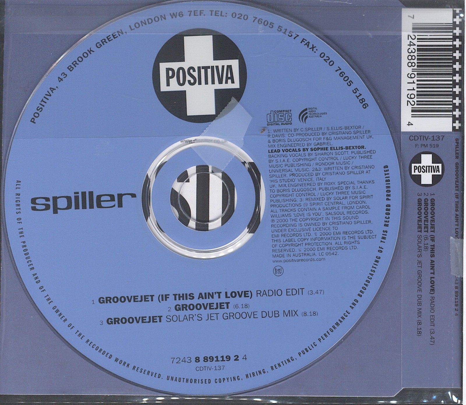 Groovejet - Spiller CD SINGLE | eBay Australia