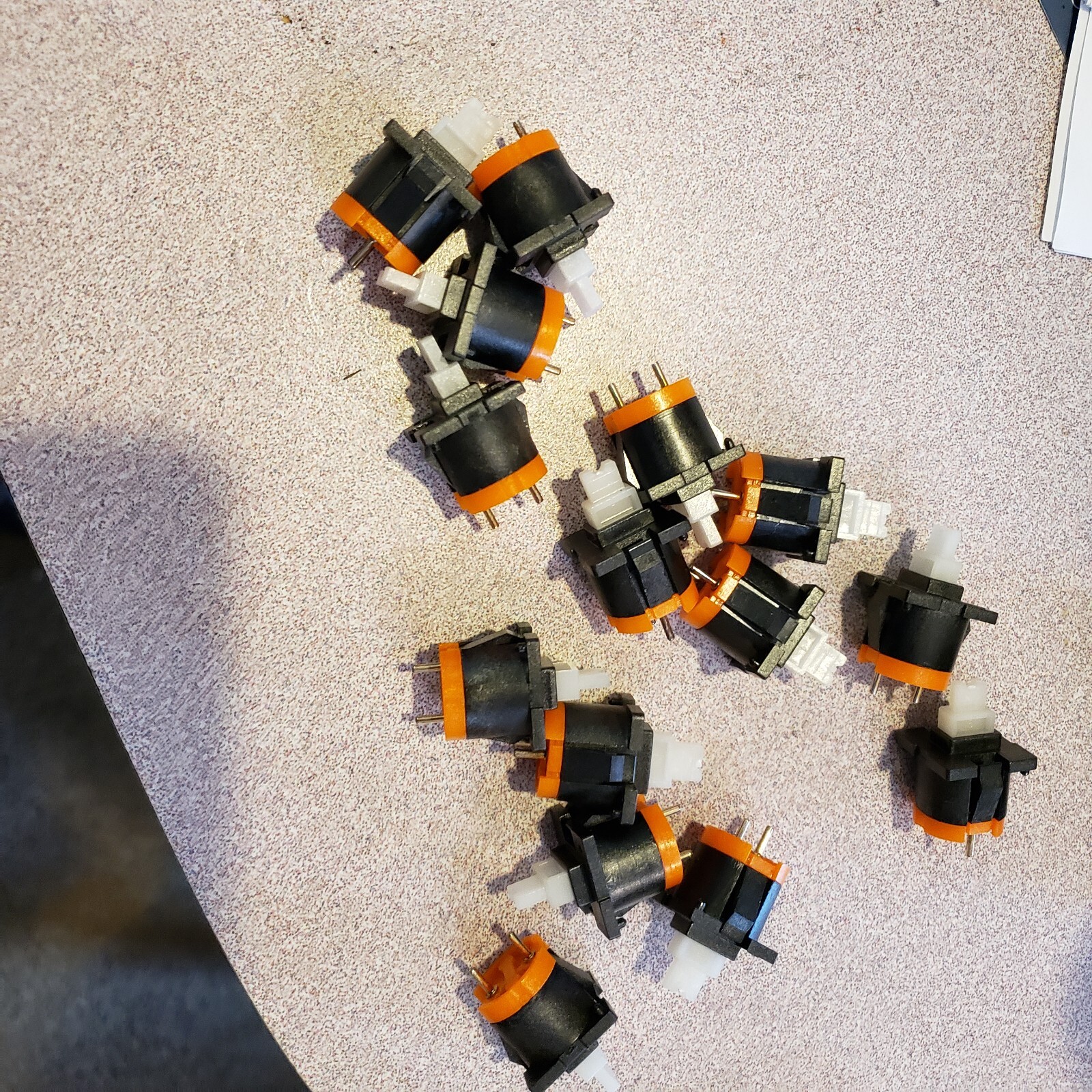 LOT of 15 NCR Key Keyboard Switches Modular 2-pin Push button # MD-4P ...