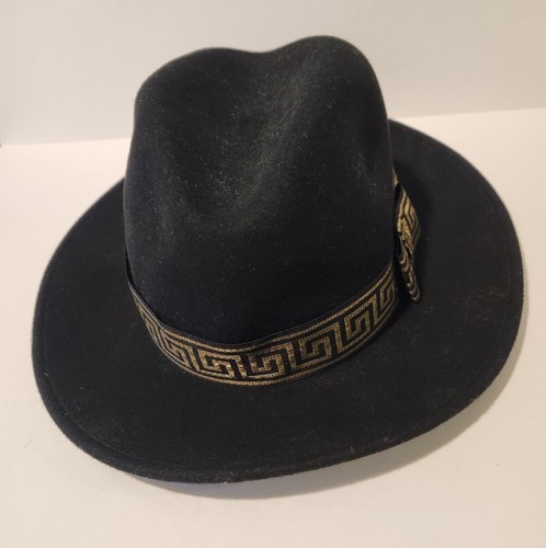 Vtg Bollman 100% Wool Felt Hat Black Wpl 5923 USA Derby Boho Fedora ...