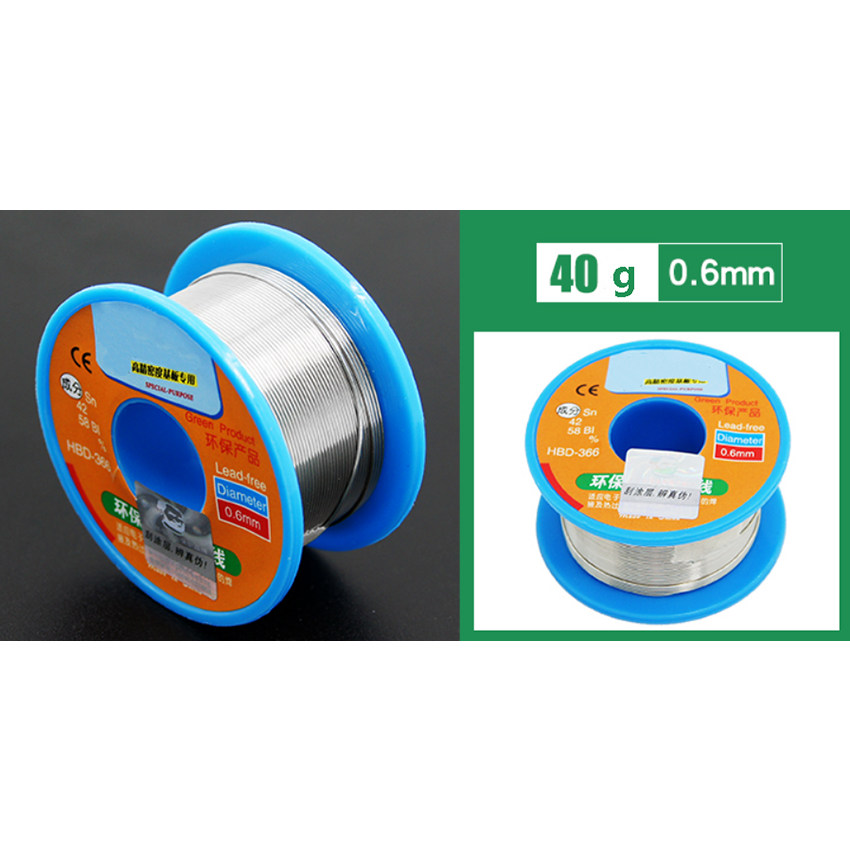 0.3/0.4/0.5/0.6/0.8 SOLDER WIRE SOLDERING ROLL ROSIN CORE TIN LEAD-FREE ...