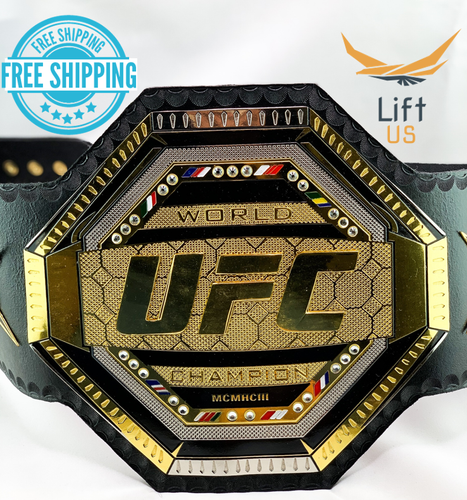 UFC LEGACY CHAMPIONSHIP RELICA TITLE BELT WORLD UFC CHAMPION 2MM BRASS ...