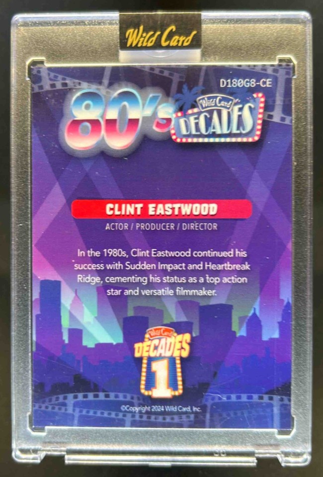 2024 Wild Card Decades Clint Eastwood 80's Green RayWave #1/1 | eBay