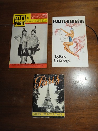 Vtg 3 Piece 50s Paris Ephemera Lot Allo Paris Folies-Bergere Cabaret Nightclubs | eBay