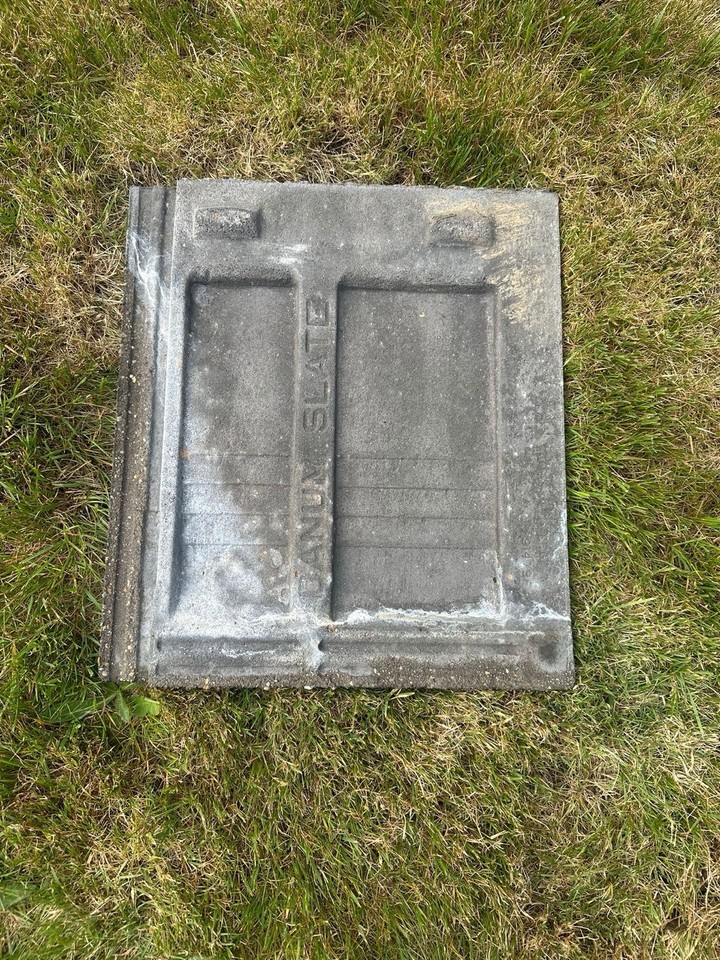 Danum Slate grey concrete roof tile (17" x 15") - Approx 300 available ...