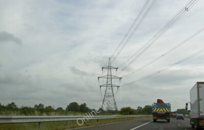Photo 6x4 Power lines crossing M69 motorway Enderby c2010 | eBay