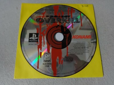 Project Overkill Sony Playstation One PS1 PSX Game Disc Only Free Ship ...