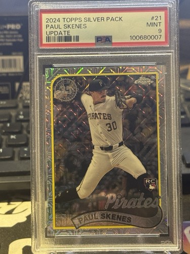 PAUL SKENES 2024 TOPPS UPDATE RC '89 SILVER PACK #T89CU-21 PIRATES PSA ...