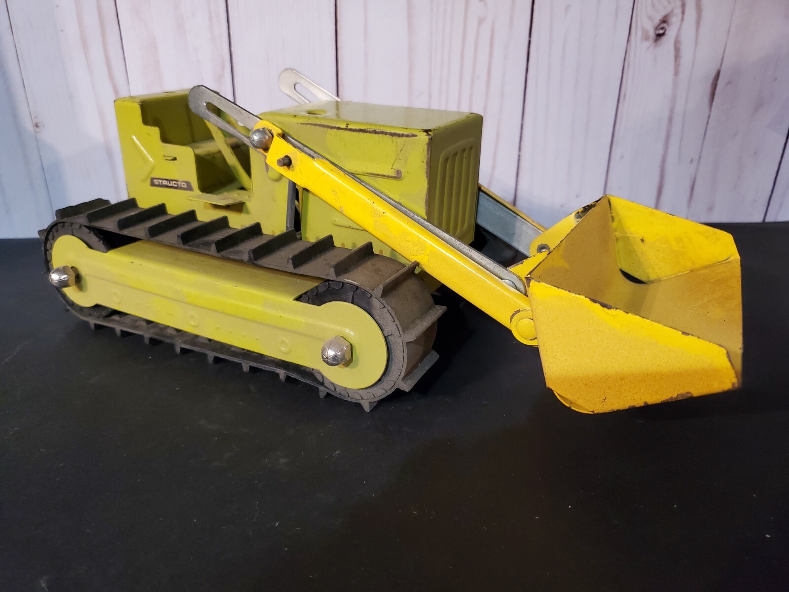 Vintage 60's Structo Bulldozer Loader Tractor Pressed Steel ...