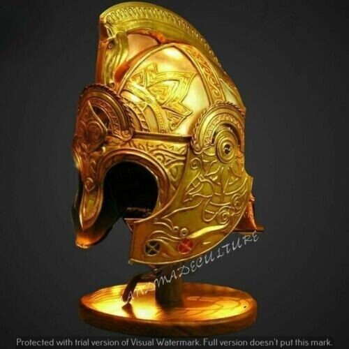 Theoden LOTR Rohan Medieval Helmet With Stand Costume | eBay