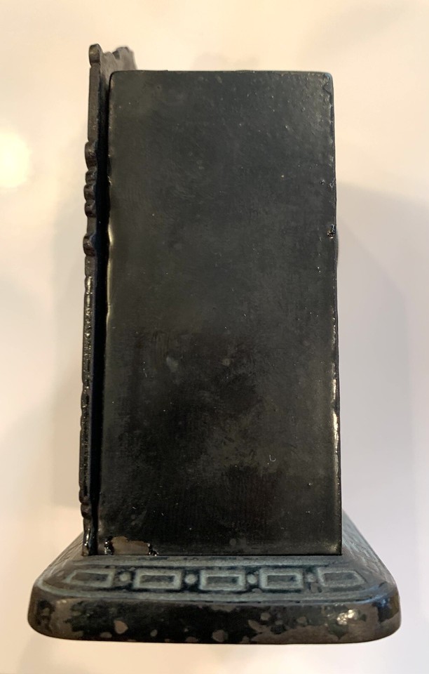 Early Cast Metal Yale Clock Co. Miniature Novelty Desk Clock, New Haven ...